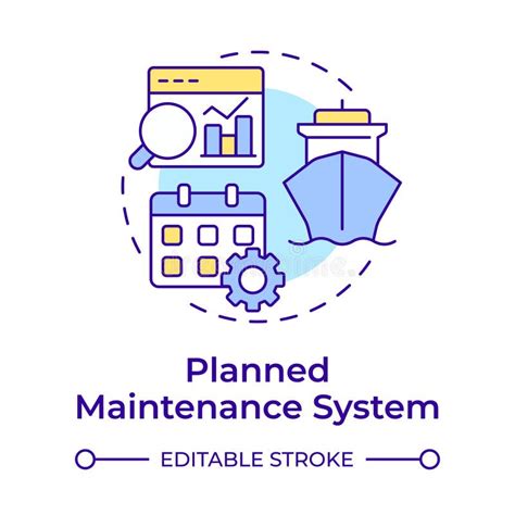 Planned Maintenance System Multi Color Concept Icon Stock Vector