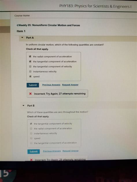 Solved PHY183 Physics For Scientists Engineers Course Chegg