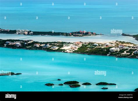 Aerial View Of Caribbean Islands And Beaches Our Way To Turks And Caicos Caribbean Sea Stock