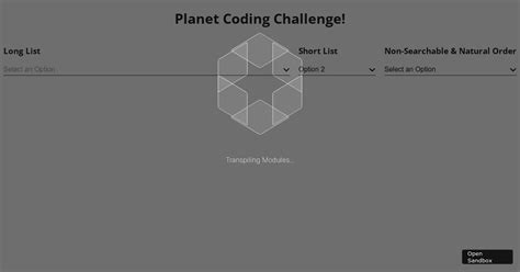 Planet Coding Challenge Model Code Codesandbox