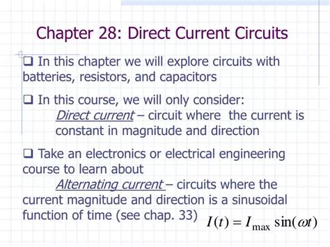 PPT Chapter 28 Direct Current Circuits PowerPoint Presentation Free Download ID 5505453