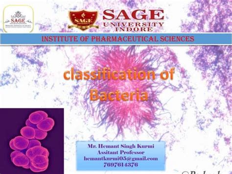 Classification Of Bacteria Pptx Biological Sciences Science