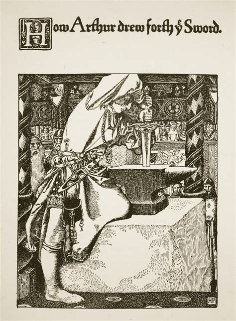 Cómo Arturo Sacó La Espada Ilustración De La Historia Del Rey Arturo