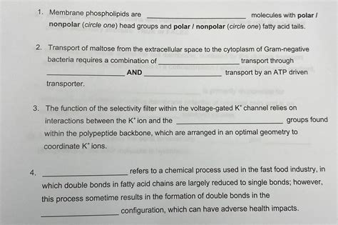Solved Membrane Phospholipids Are Molecules With Polar I