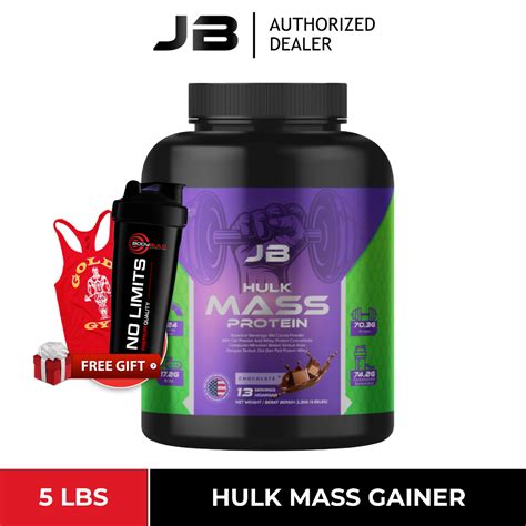 Hulk Mass Protein 5lbs Justbuild For Building Muscle Mass Body Size Bulking And Weight Gain