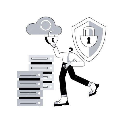 Premium Vector Data Protection Abstract Concept Vector Illustration