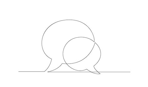 Premium Vector Continuous Line Drawing Of Doodle Speech Bubble
