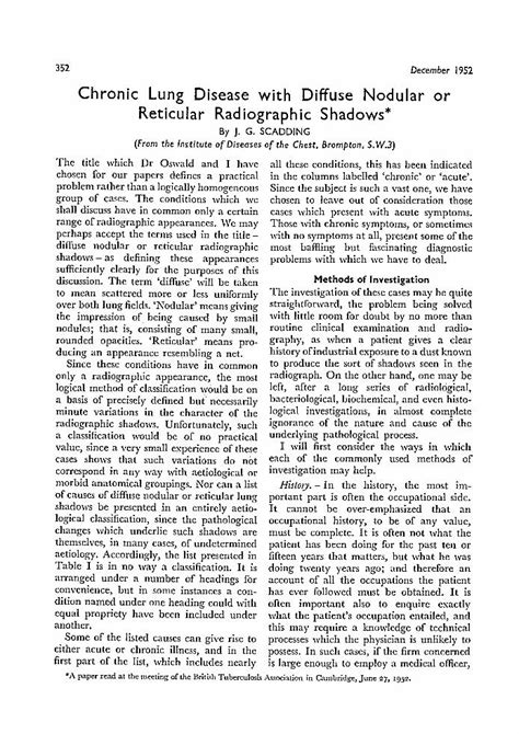 Pdf Chronic Lung Disease With Diffuse Nodular Or Reticular