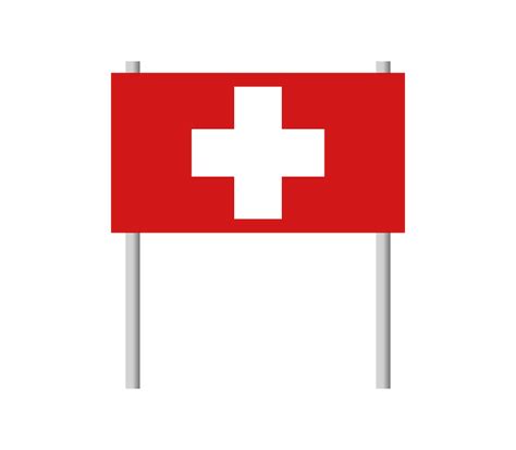 Schweizer Flagge Premium Vektor