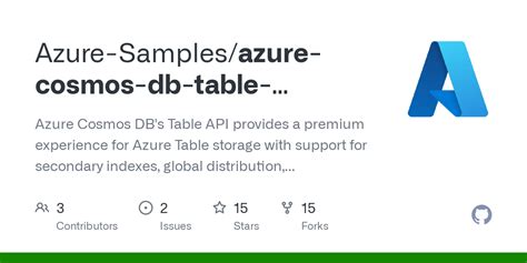 Github Azure Samplesazure Cosmos Db Table Dotnet Getting Started