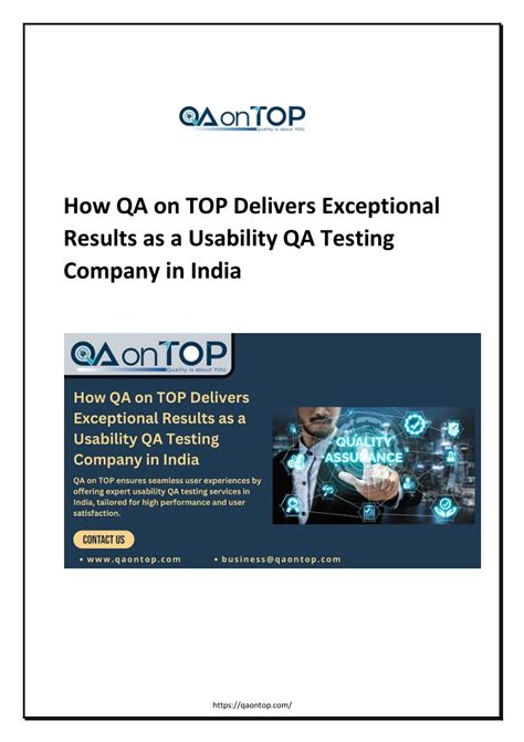 Ppt How Qa On Top Delivers Exceptional Results As A Usability Qa