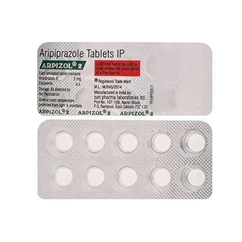 2mg Arpizol Aripiprazole Tablets At ₹ 70strip Aripiprazole Tablet In