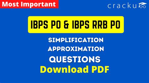 Ibps Po And Rrb Po Prelims Simplification And Approximation Questions