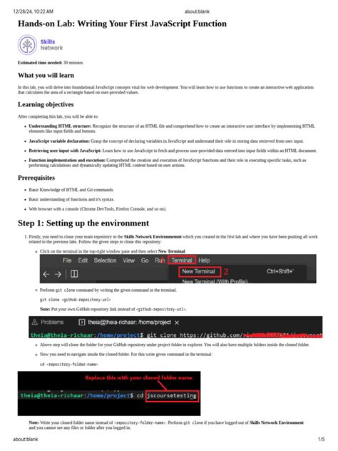 Hands On Lab Writing Your First Javascript Function Pdf Java