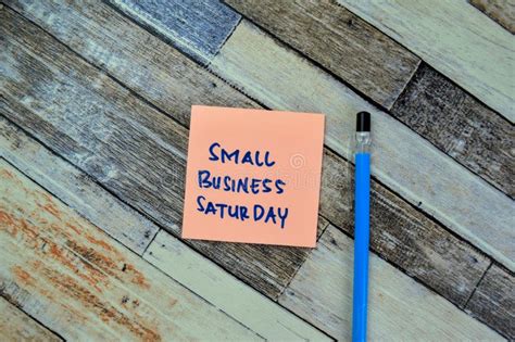 Concept Of Small Business Saturday Write On Sticky Notes Isolated On