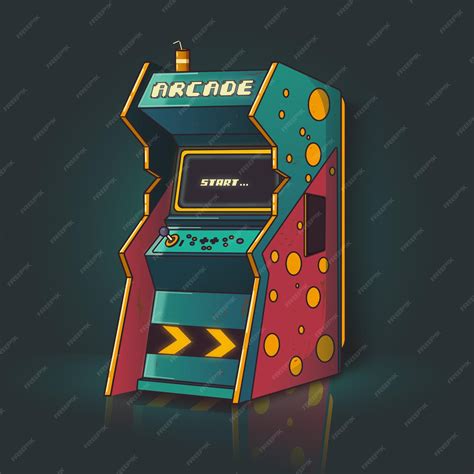 Premium Vector Retro Arcade Machine Vector Illustration