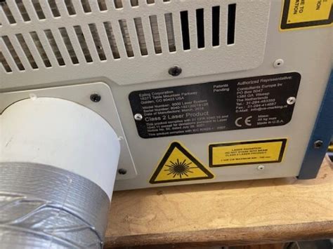 Epilog Mini Laser Engraver 2018 Air Compressor And Extract Fan Revelation Machinery