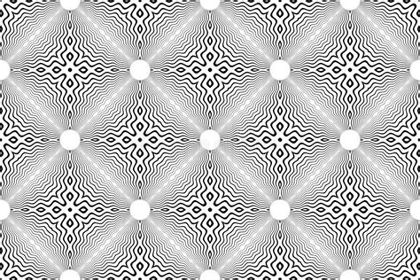 Decorative Seamless Geometric Checked Pattern With Wavy Lines Texture Stock Vector