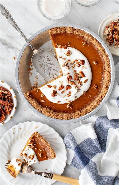 Irresistible Homemade Pumpkin Pie With Pecan Crust Love And Lemons