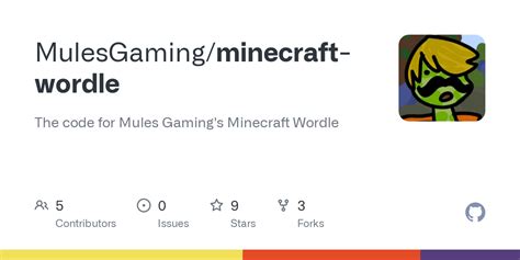 Github Mulesgaming Minecraft Wordle The Code For Mules Gamings Minecraft Wordle