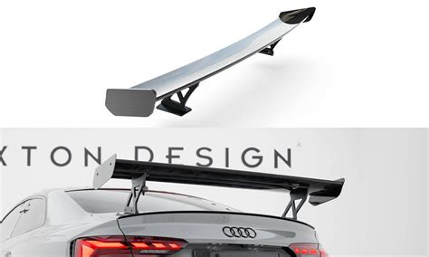 Maxton Design Carbon Fiber Rear Wing With External Brackets Uprights