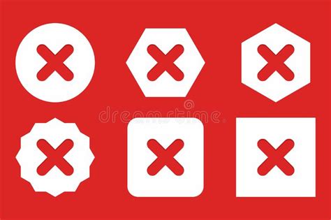 Wrong Marks Icon Set Cross Marks Rejected Disapproved No False Not Ok Wrong Choices Task