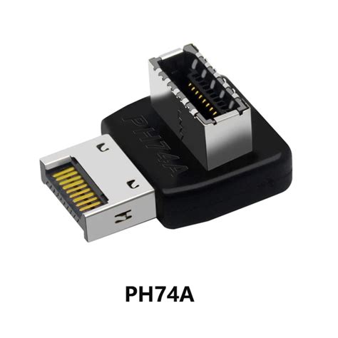 Usb Connector Adapter Usb3 1 Type E 90 Degree Converter Adapter Case Front Type C Socket Desktop