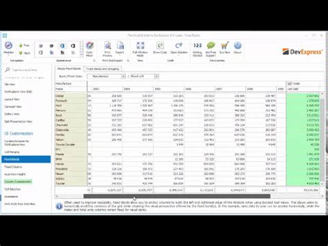 DevExpress WinForms Grid Banded Grid View Fixed Bands YouTube