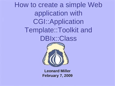 Ppt How To Create A Simple Web Application With Cgiapplication