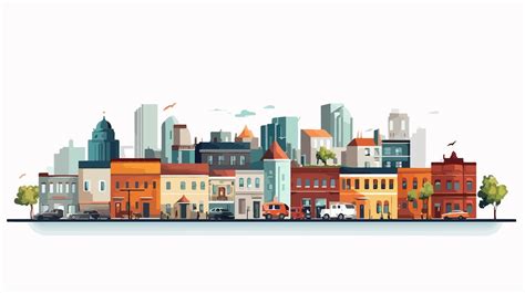 Modern Urban City Design Buildings Concept Illustration Premium Ai Generated Vector