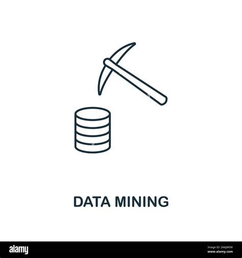 Data Mining Outline Icon Thin Line Style From Big Data Icons Collection Pixel Perfect Simple