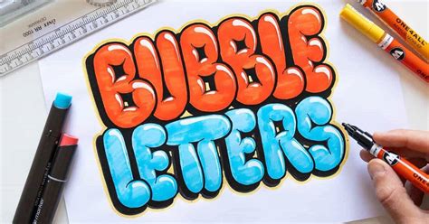 How To Draw Bubble Letters Step By Step Tutorial 2023 Lettering Daily