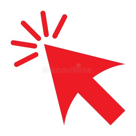 Eps10 Red Vector Pointer Or Cursor Solid Icon Stock Vector