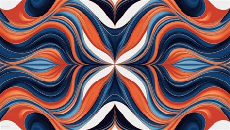 Abstract Symmetrical Wave Pattern Premium Ai Generated Image