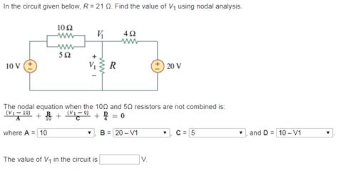 solved in the circuit given below r 21 Ω find the value of