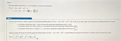 Solved Find f. f′′(x)=−2+18x−12x2,f(0)=3,r′(0)=18 Step 1 We | Chegg.com