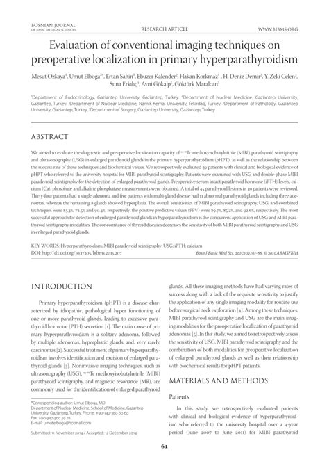 Pdf Evaluation Of Conventional Imaging Techniques On Preoperative