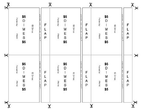 Wrapper Template Free Printable Printable Coin Wrappers Printable Templates