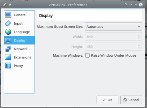 Linux How Can I Increase The Size Of The Virtualbox Screen Stack