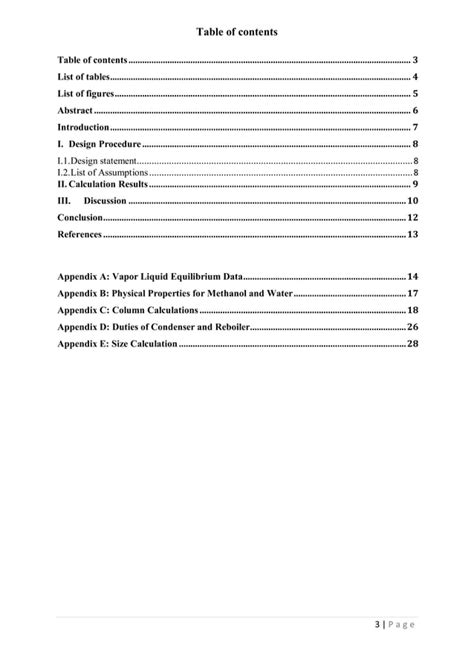 Design Of Methanol Water Distillation Column Pdf