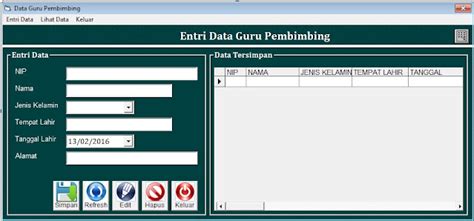 source code aplikasi pengolahan data siswa magang smk vb6