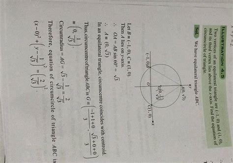 Illustration 4 5two Vertices Of An Equilateral Triangle Are −1 0 And