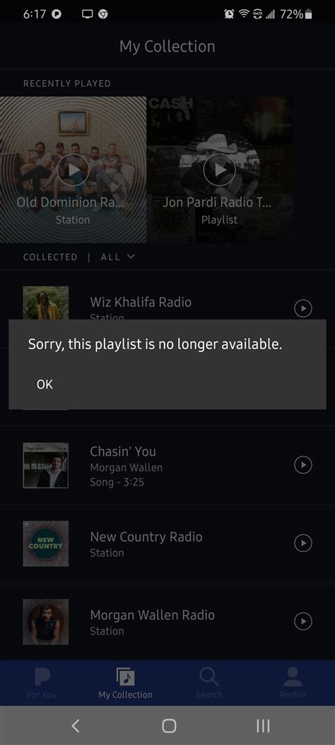 Solved Error Message Sorry This Playlist Is No Longer Pandora