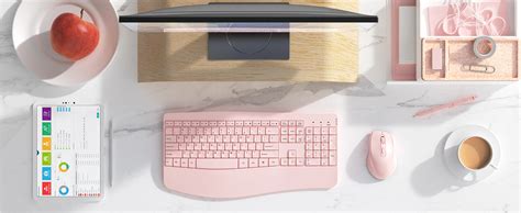 Amazon Com Wireless Keyboard And Mouse Ergonomic Keyboard And Mouse Combo Full Size Keyboard