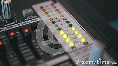 LED Indicator Level Signal On The Sound Mixing Console Stock Video Video Of Electronic Music