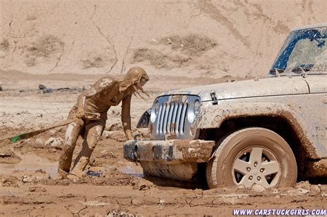 Sexy Cowgirl Skylar Stuck In Mud With Her Jeep