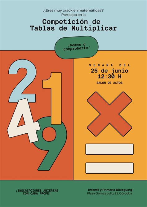 Plantillas De Tablas De Multiplicar Gratis Y Personalizables Canva