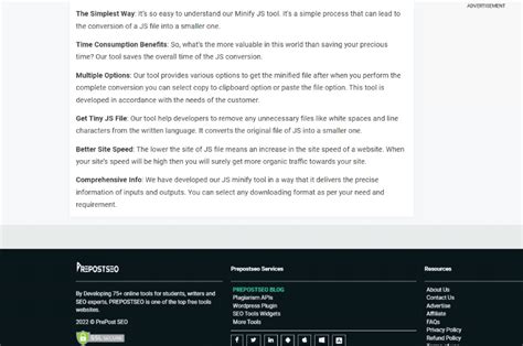 Minification Js Prepostseo Twaino