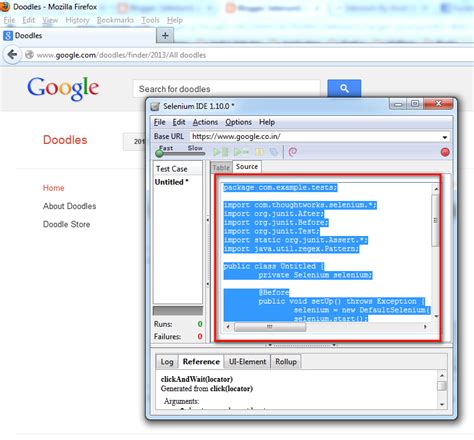 Create A Junit Selenium Rc Test Using Selenium Ide Denno Secqtinstien