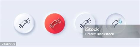 의료용 주사기 라인 아이콘입니다 의학 백신 표시입니다 약국 의약품 선 아이콘 벡터 3차원 형태에 대한 스톡 벡터 아트 및 기타 이미지 3차원 형태 건강관리와 의술